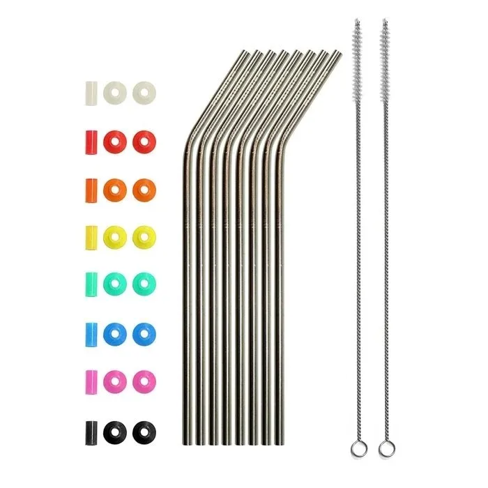 Black Stainless Steel Drinking Straws Colored Metal Straws - Buy Black ...