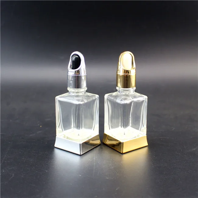 Factory Wholesale 1oz 30ml Transparent Luxury Square Glass Dropper ...