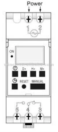 DHC15A Electronic Timer Instructions - Weekly Programmable