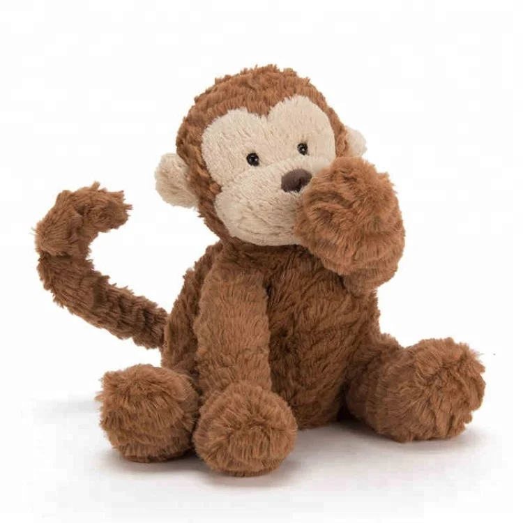 Cute 7 Inch Plush Little Brown Monkey Stuffed Monkey Toy For Sales ...