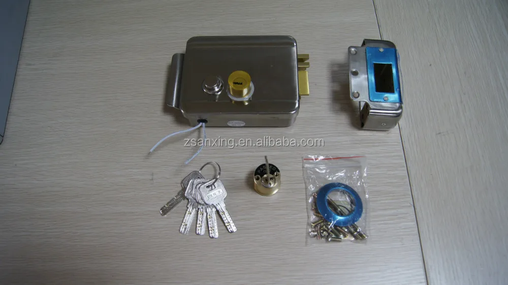Electric Solenoid Lock With Push Button For Door Security Door Lock ...