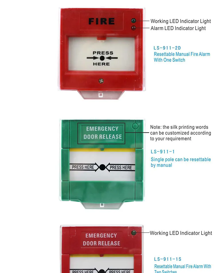 Conventional Fire Alarm Emergency Push Button With Key - Buy ...