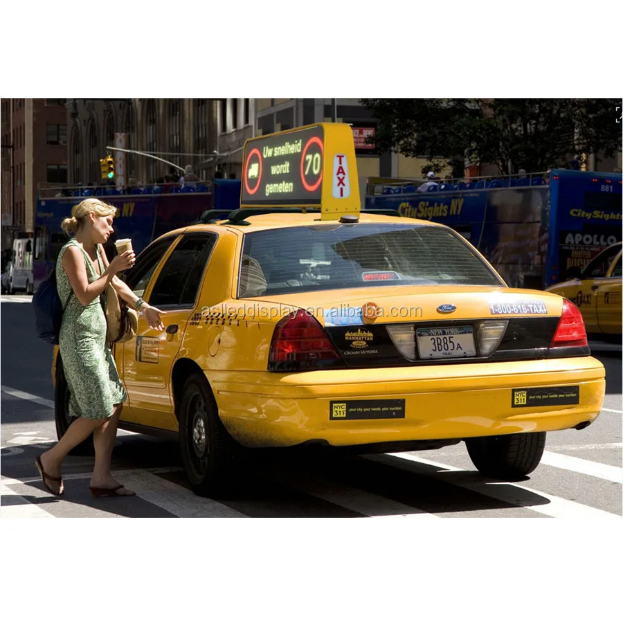 Top Selling Outdoor High Brightness P5 Taxi Led Display,3g Advertising ...