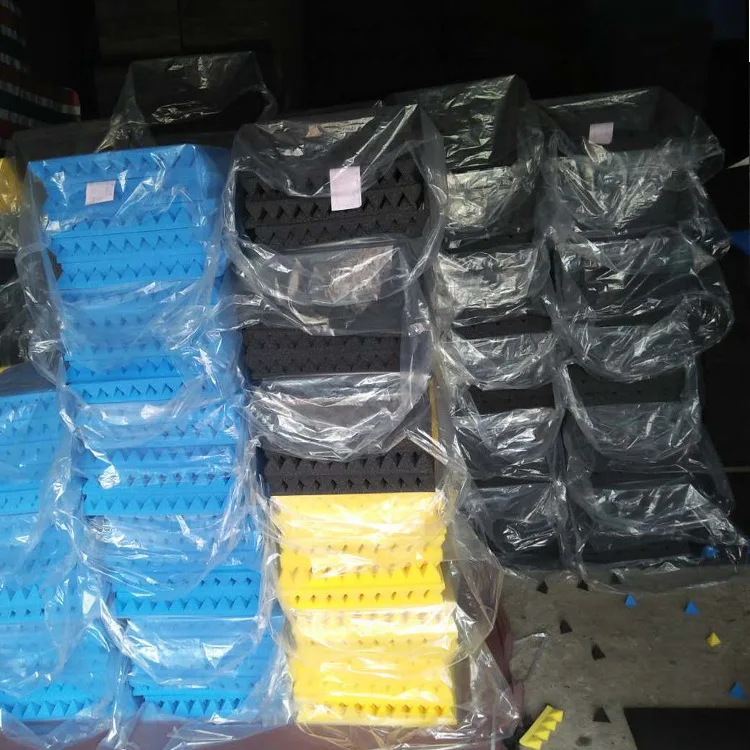 Blue Color Acoustic Pyramid Foam Panels 4x8 Sound Insulation Acoustic ...