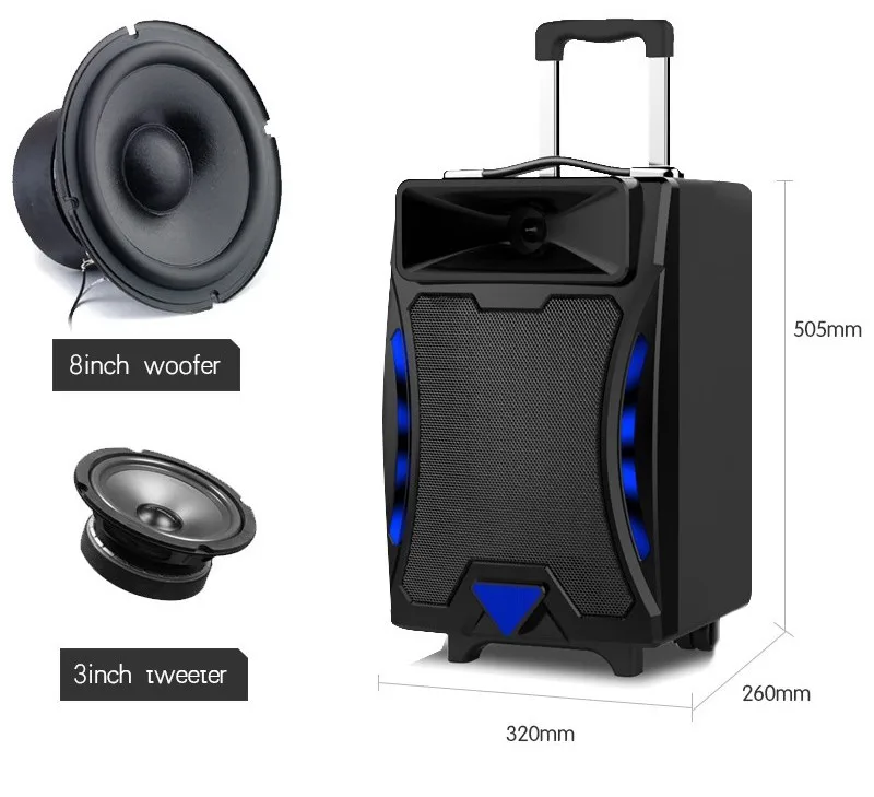 Multi-functional Outdoor Speaker Box 8inch Subwoofer - Buy Speaker Box ...