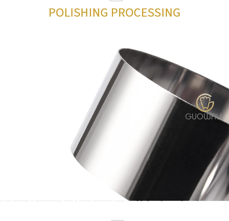 8cm Stainless Steel Round Shaped Mousse Cake Mould Ring With Pusher ...