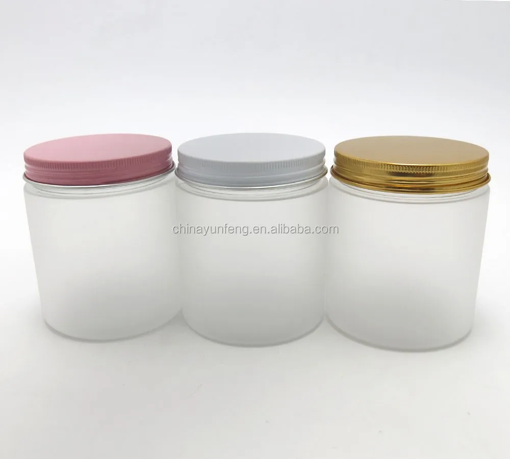 High Quality 250g 250ml Frosted Cream Plastic Jar With Aluminum Lids ...