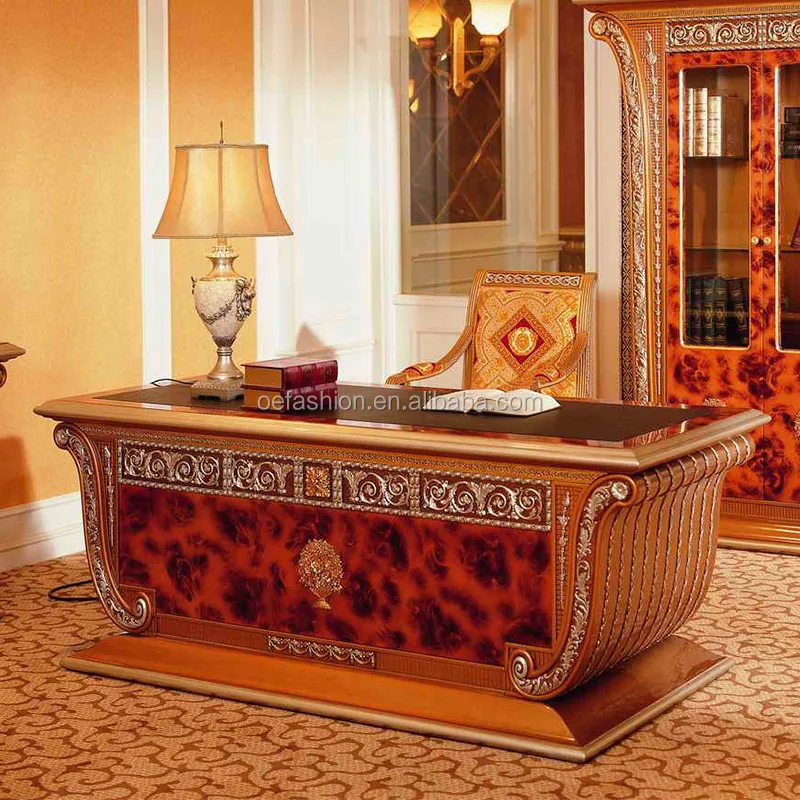 French Baroque Style Luxury Executive Office Desk/ European Classic ...