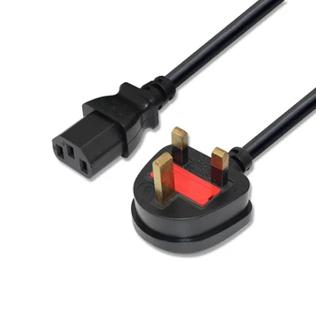British Uk 3pin Plug Ac Power Cable With Iec C13 Socket 1.5m 2m 3m ...