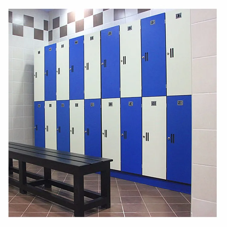 Colorful Phenolic Moisture-proof Swimming Pool Locker With Bench - Buy ...