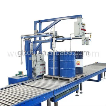 Automatic 1000l Ethonal Ibc Tank Filling Machine With Roller Conveyor ...
