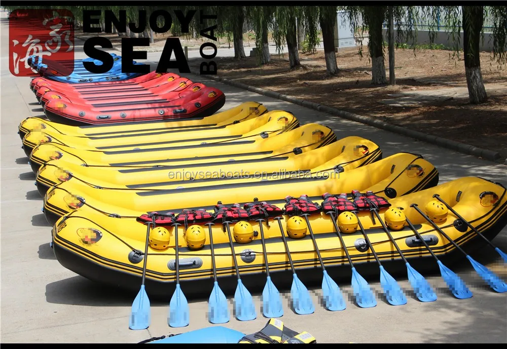 Heavy Duty Double Floor River Boat White Water Rafting 8 Persons River ...