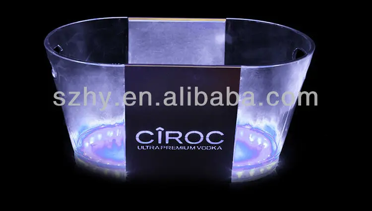 12 L Ciroc Rechargeable Led Lighted Up Plastic Ice Bucket - Buy Larger ...