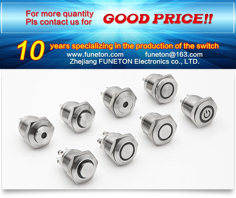 China 220v Metal Push Button Switch,16mm Ring Light Led Button Switch ...