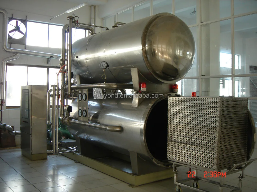 High Efficiency Canned Food Sterilizing Kettle / Sterilizing Retort ...