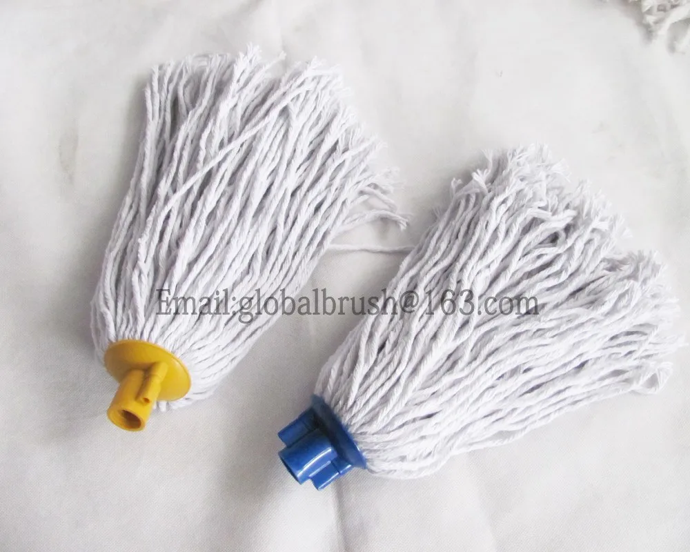 Item No.503 House Floor Cleaning White Cotton Mob With Long Wood Stick ...