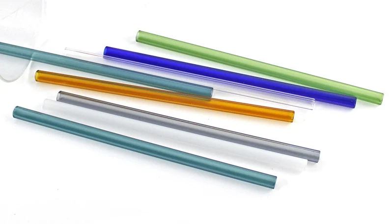 Reusable Sharp Pointed End Pyrex Glass Straw Drinking Straws For Bubble ...