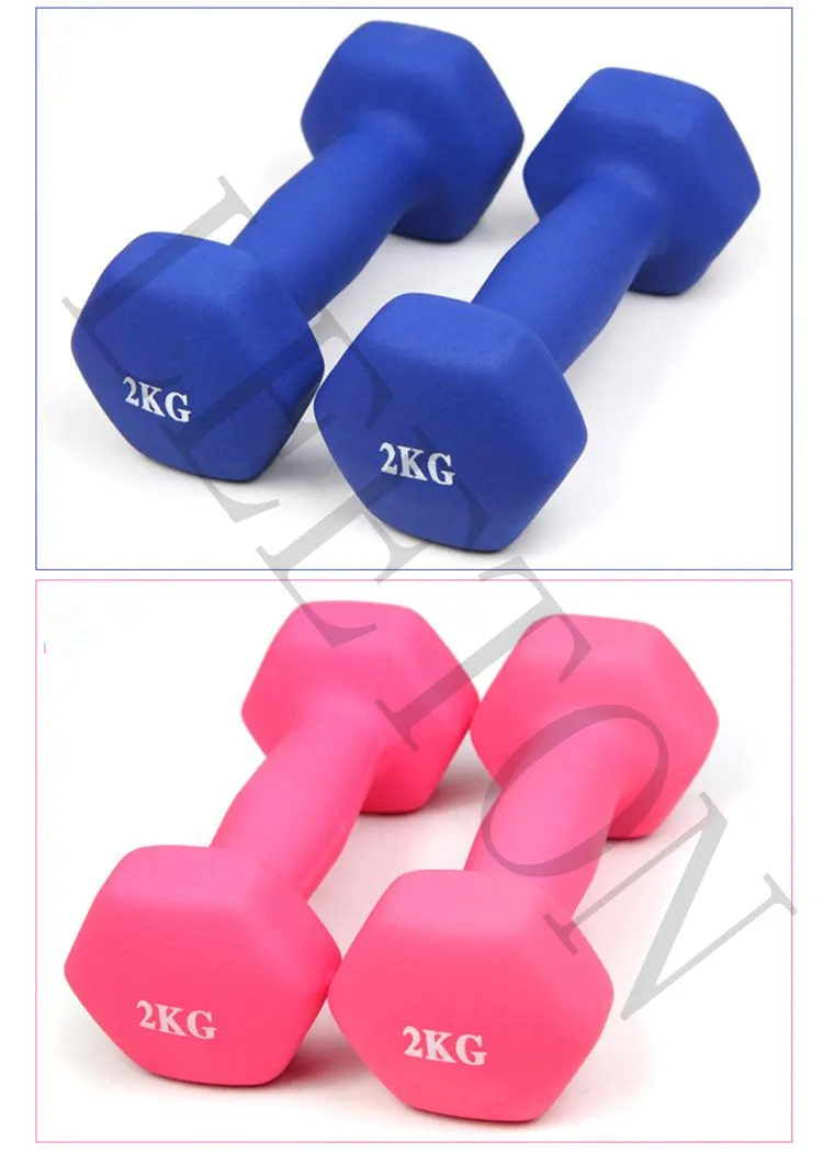 Cheap Hot Sale Colorful Vinyl Coated Dumbbell / Color Neoprene Coated ...