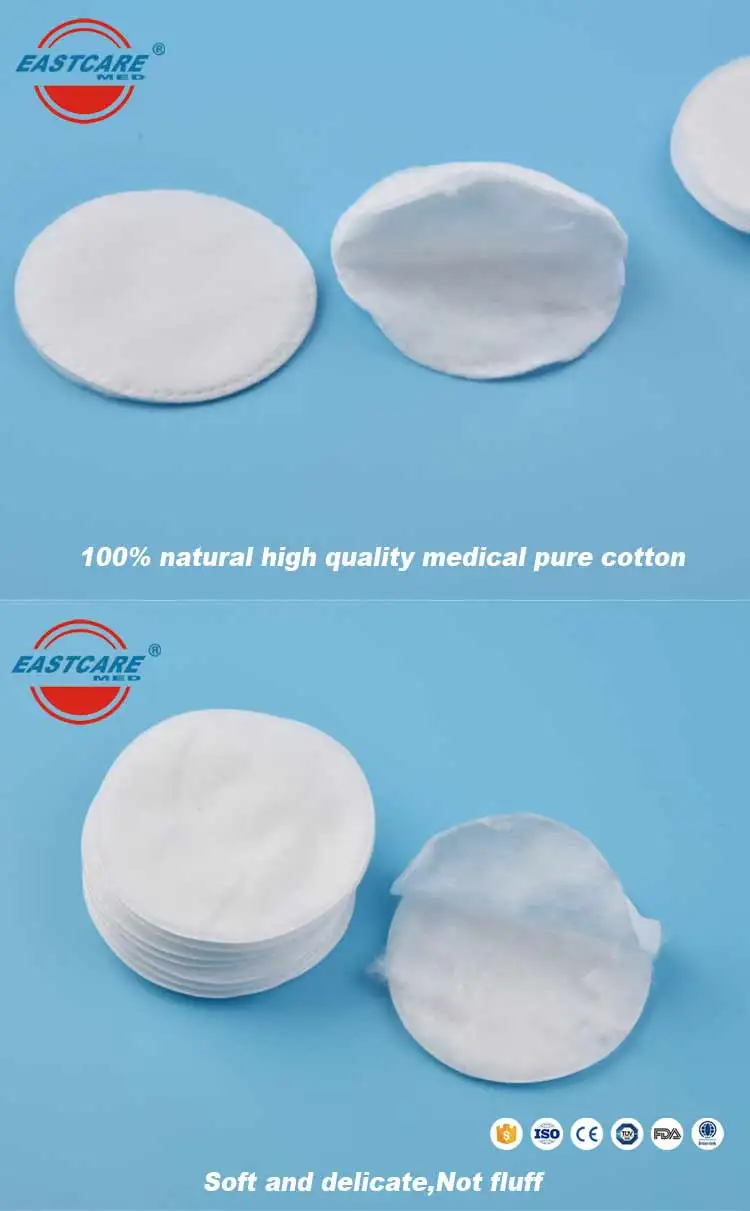Customized Facial Cleaning Make-up Remove 6cm Polishing Round Pads ...