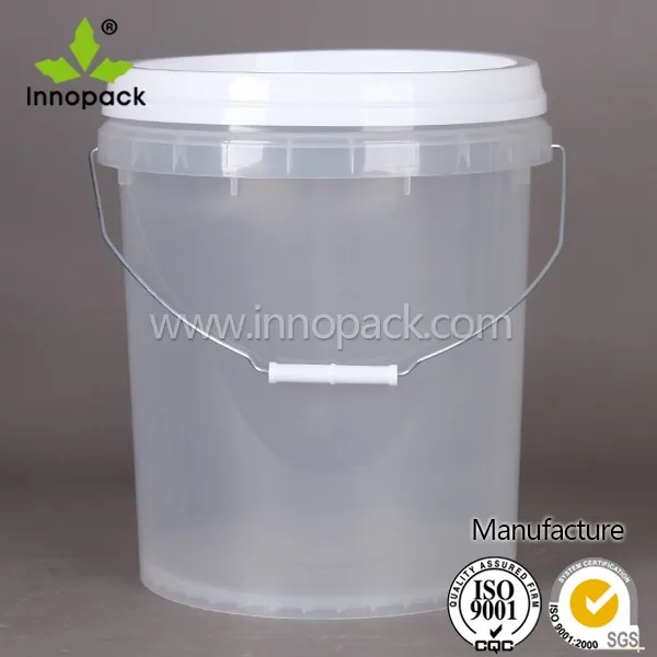 5 Gallon Transparent Clear Plastic Bucket For Food - Buy Plastic Bucket ...