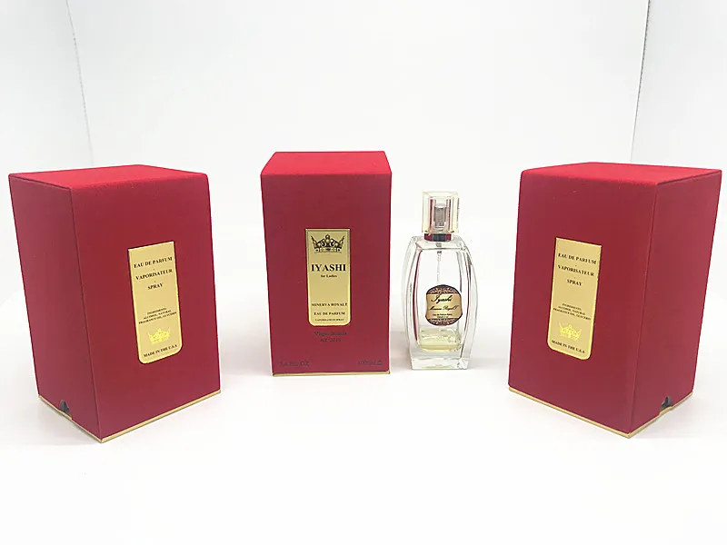 Custom Luxury Red Black Cardboard Packaging Velvet Perfume Box - Buy ...