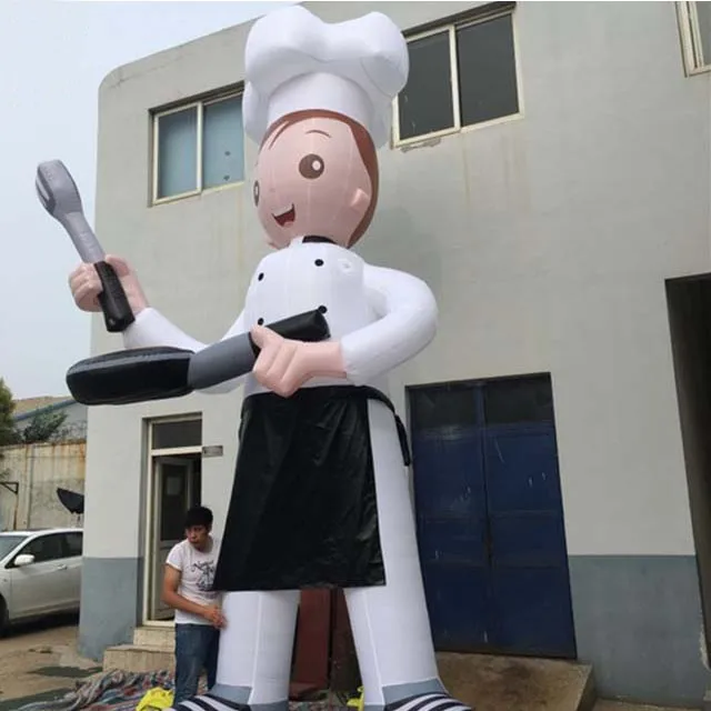 Giant Custom Inflatable Chef Cartoon Mascot For Restaurant Advertising ...