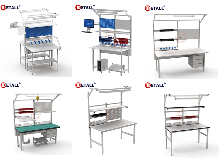Mesa de reparación esd de inspección electrónica, mesa de trabajo ...