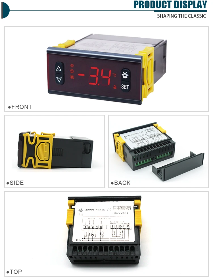 Ed106 Self Control Thermostat Defrost Digital Temperature Controller ...