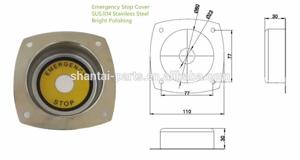 Waterproof Emergency Stop Switch Push Button Box For Diesel Generator ...