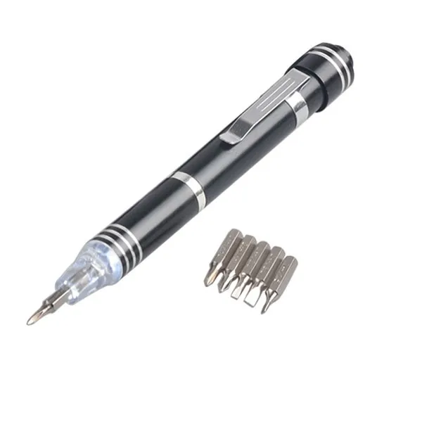 Engraving Logo Black Screwdriver Tool (bit) Pen With Flashlight - Buy ...