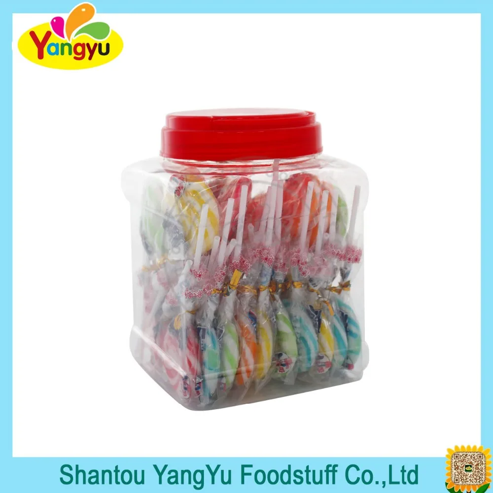 Lolly Candy Round Flat Swirl Lollipop Candy - Buy Lollipop Candy,Flat ...