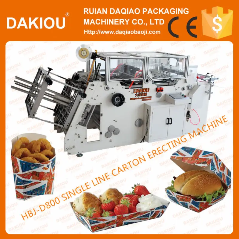 Kfc Burger Box Making Machinery With Ce - Buy Carton Erecting Machine ...