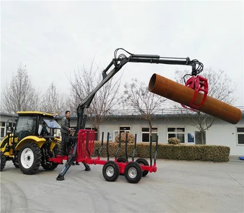 Atv Timber Trailer With Crane/ Log Trailer With Crane Zm3004 - Buy Atv ...