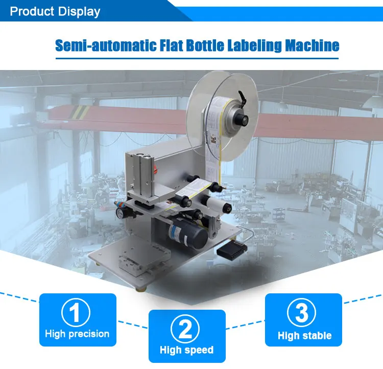 Semi Automatic Flat Label Applicator Easy Manual Labeling