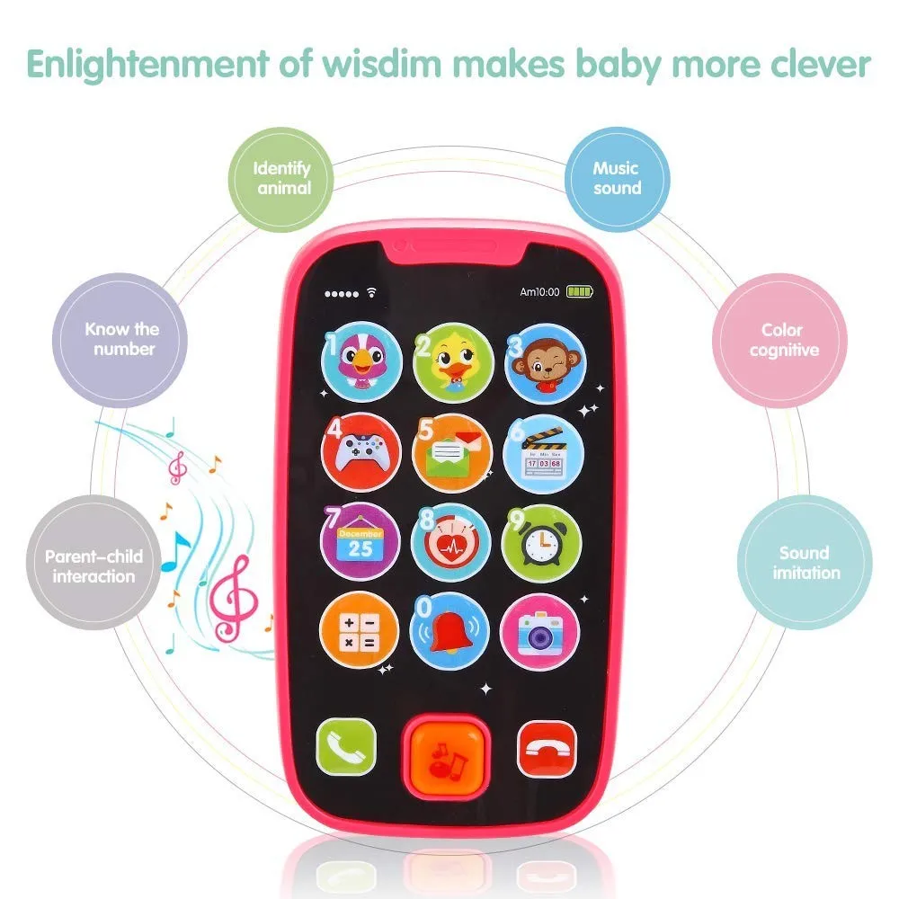 Early Educational Baby Phone Baby Smartphone Toys For 12 Months Pretend ...