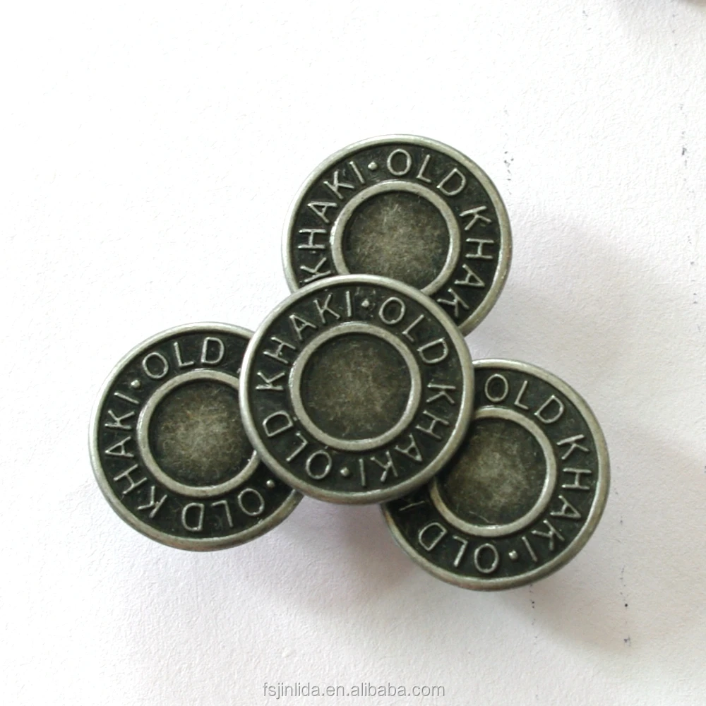 20mm Denim Metal Jeans Shank Button/jeans Button / Oxide Alloy Color ...