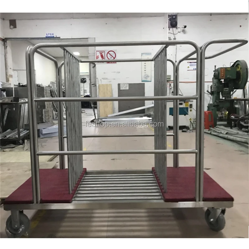 Movable Glass Plate Trolly For Hotel 304 Stainless Steel Trolly - Buy ...