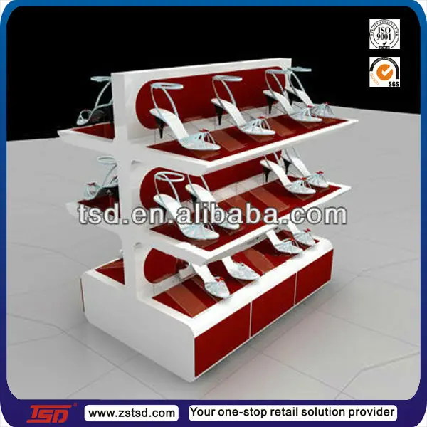 Retail Store MDF Shoe Display Rack - Attractive & Customizable