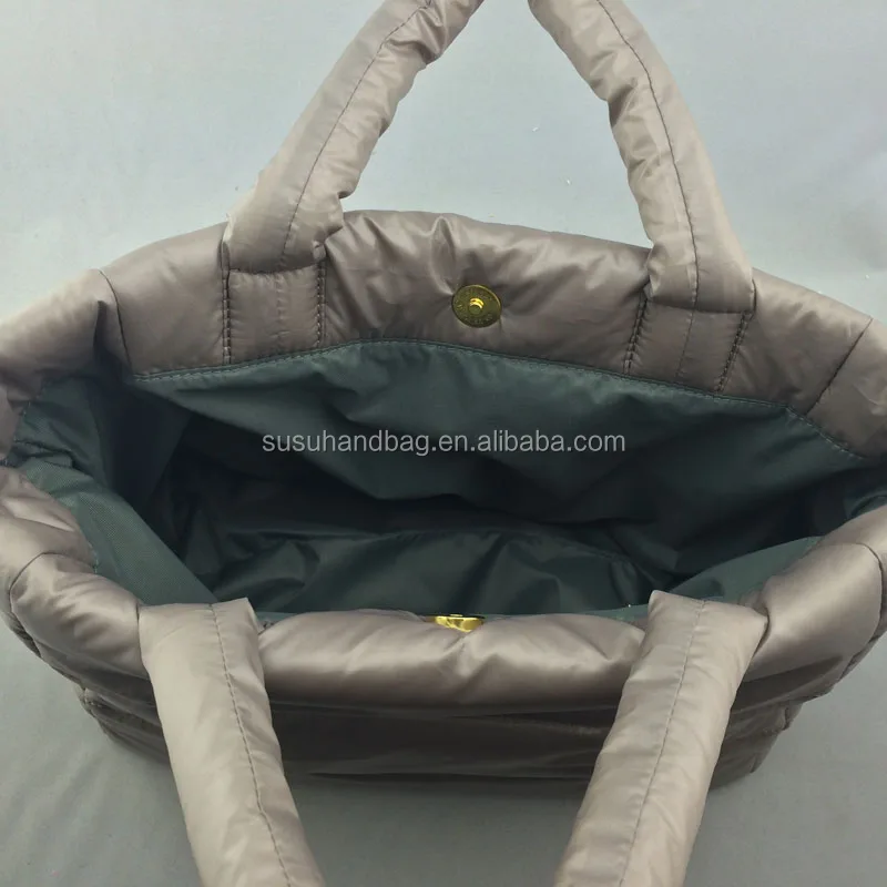 Fashion Grey Polyester Puffy Bag Tote - Buy Puffy Bag,Puffy Bag Tote ...