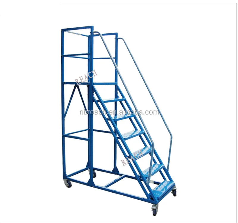 Metal Warehouse Step Ladder/safety Step Ladders With Handrail - Buy ...