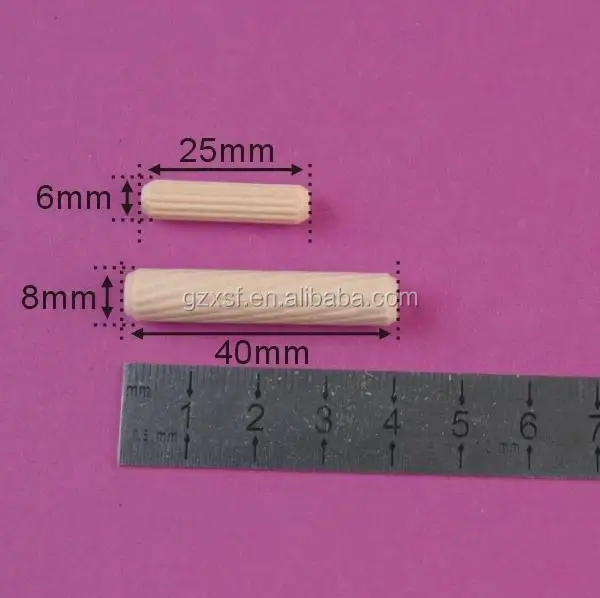 Furniture Connector Fittings - Threaded Wooden Dowels