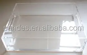 High Quality Rectangular Acrylic Tray With Insert Lucite Serving Tray ...