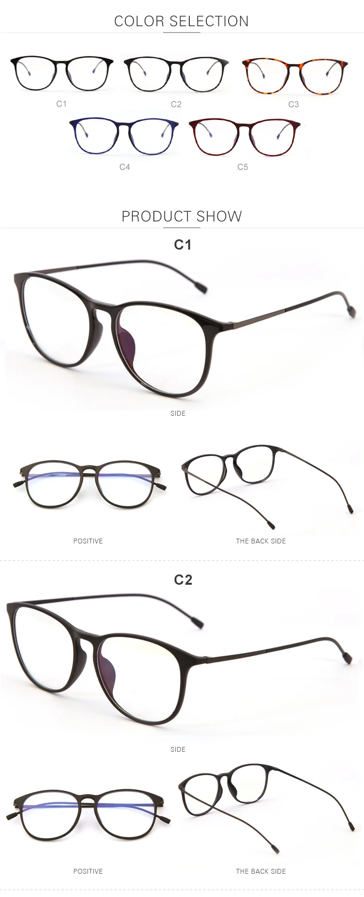 Skyway Reading Spectacles Custom Made Korean Style Tr90 Plastic ...