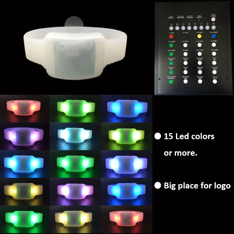 2018 Programmable LED Bracelet - DMX Wireless Remote Control