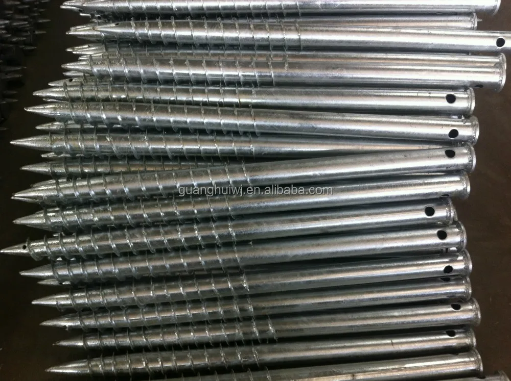 Hot Dip Galvanized Ground Screw Pole Anchor - Buy Ground Screw Pole ...