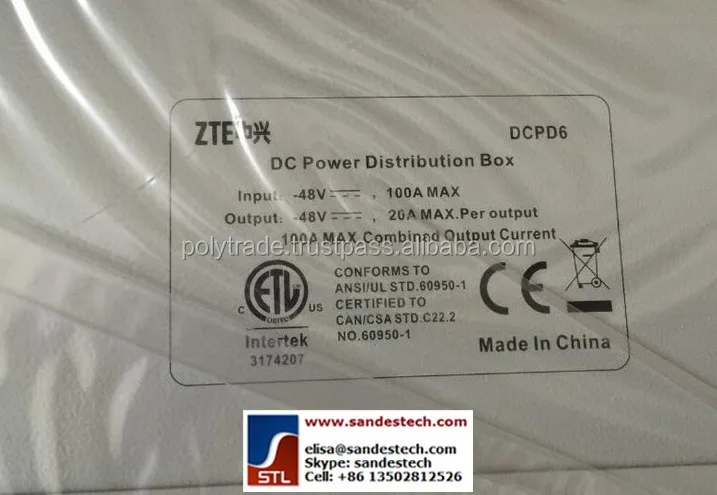 Zte Dcpd6 Dc 48v 100a Power Distribution Box For Zte Zxsdr Bbu B8200 B8300 - Buy Zte Dcpd6,Zte ...