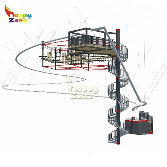 Custom Design Zip Line Roller Coaster for Adventure Parks