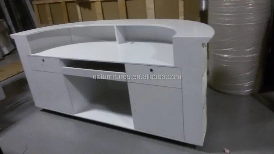 Silver Reception Desk For Barber Shop/styling Salon Chairs Counter Desk ...