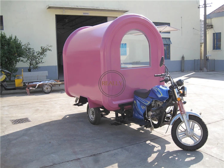 Mobile Motorcycle Food Cart Street Fast Food Vending Cart Tricycle ...
