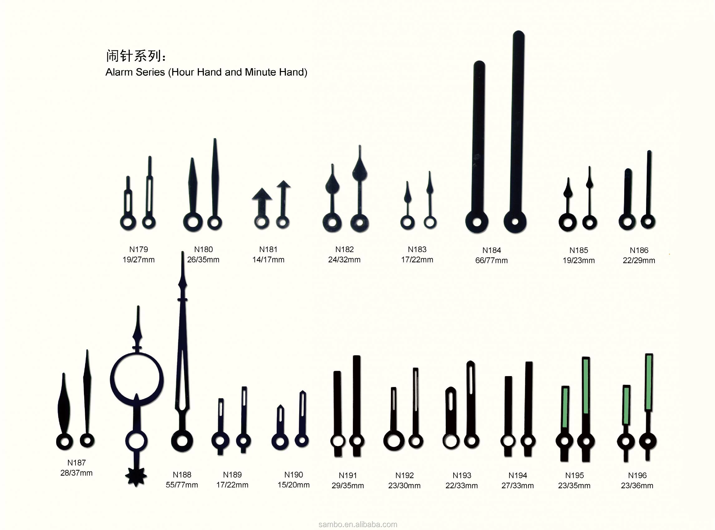 Custom Color Mechanism Alarm Clock Hands - Buy Alarm Clock Hands,Color ...